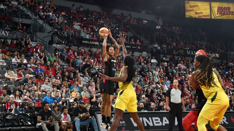 WNBA: Dearica Hamby seals six during a row for urban center Aces ...