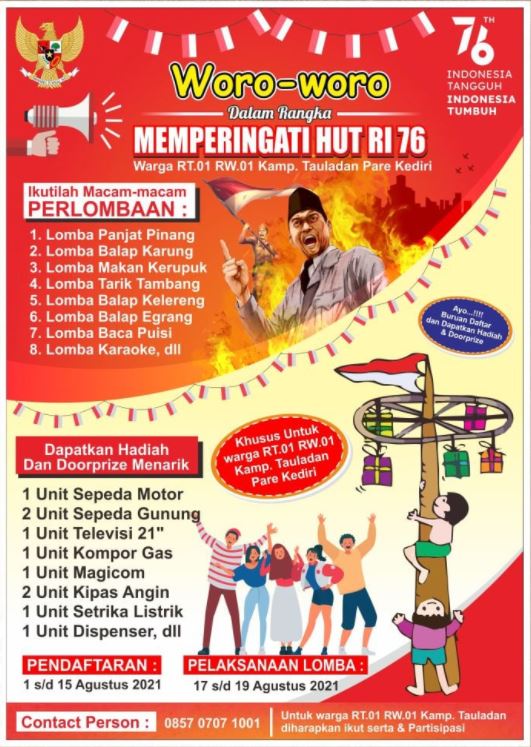Kumpulan Desain Poster Lomba 17 Agustus HUT RI Format CorelDraw (Free CDR) - TUTORiduan.com