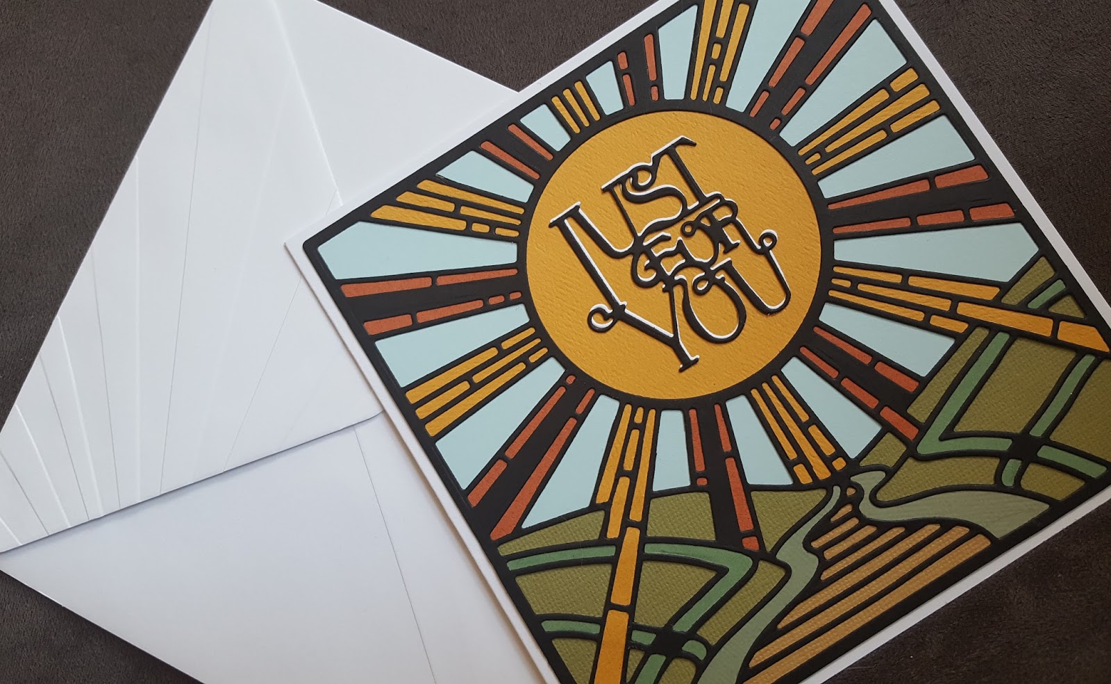 Emma Winnell Crafts: Just For You Sunray Scene Card