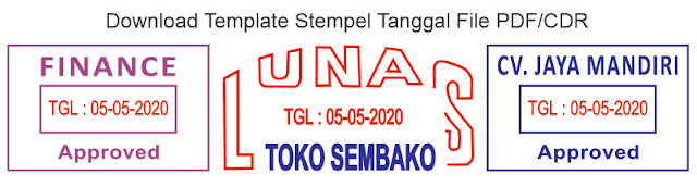 Stempel Tanggal | Contoh Stempel Tanggal | Template Desain Stempel ...