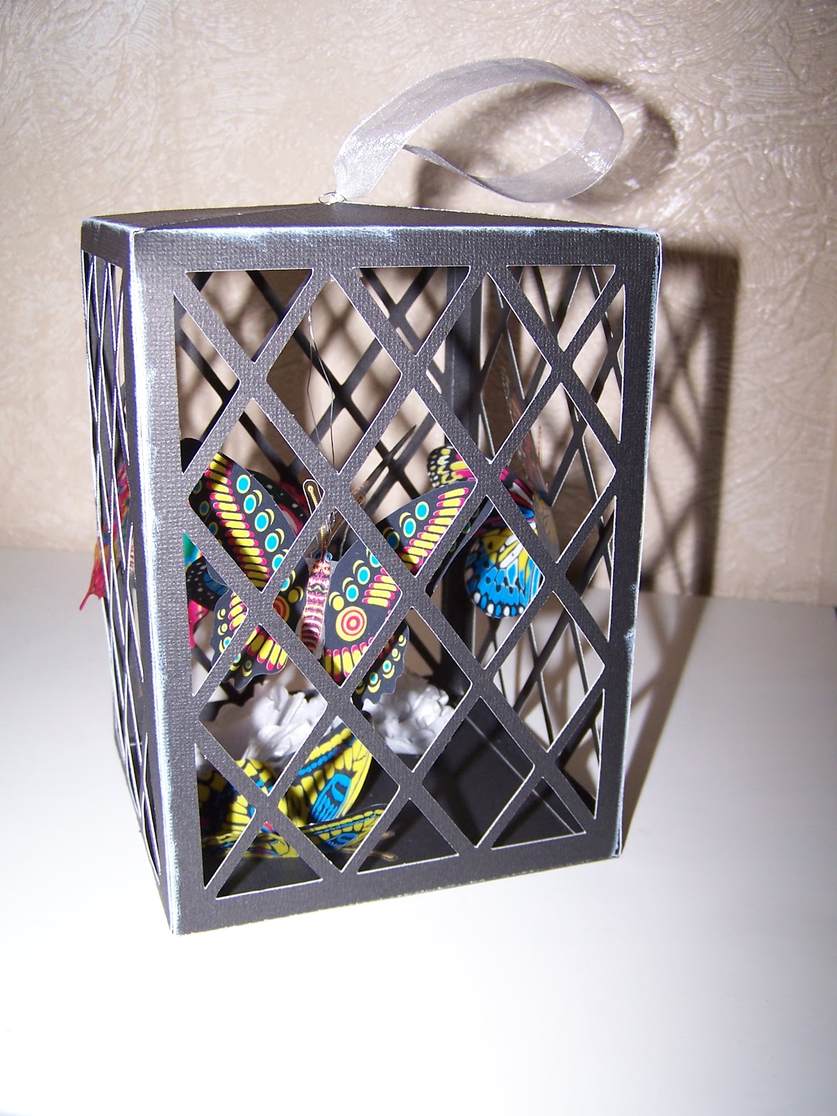 Mom and Me Playin' with Paper: Butterfly Cage attempt 2