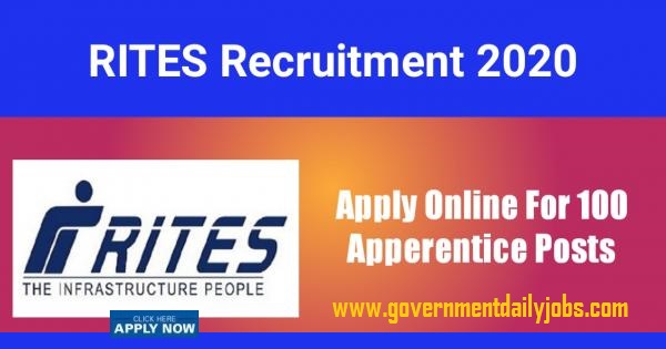 RITES LIMITED RECRUITMENT 2020 APPRENTICE 100 POSTS ONLINE