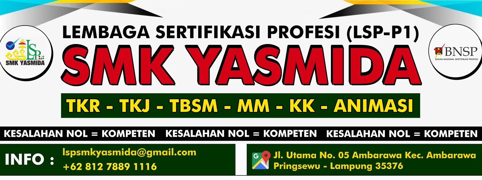 Desain Banner Lsp P1 Smk Yasmida Zero Computer Ambarawa Pringsewu