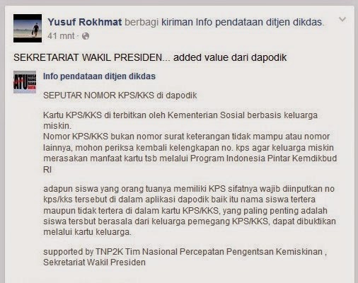 SEPUTAR NOMOR KPS/KKS di dapodik - RUSMAN
