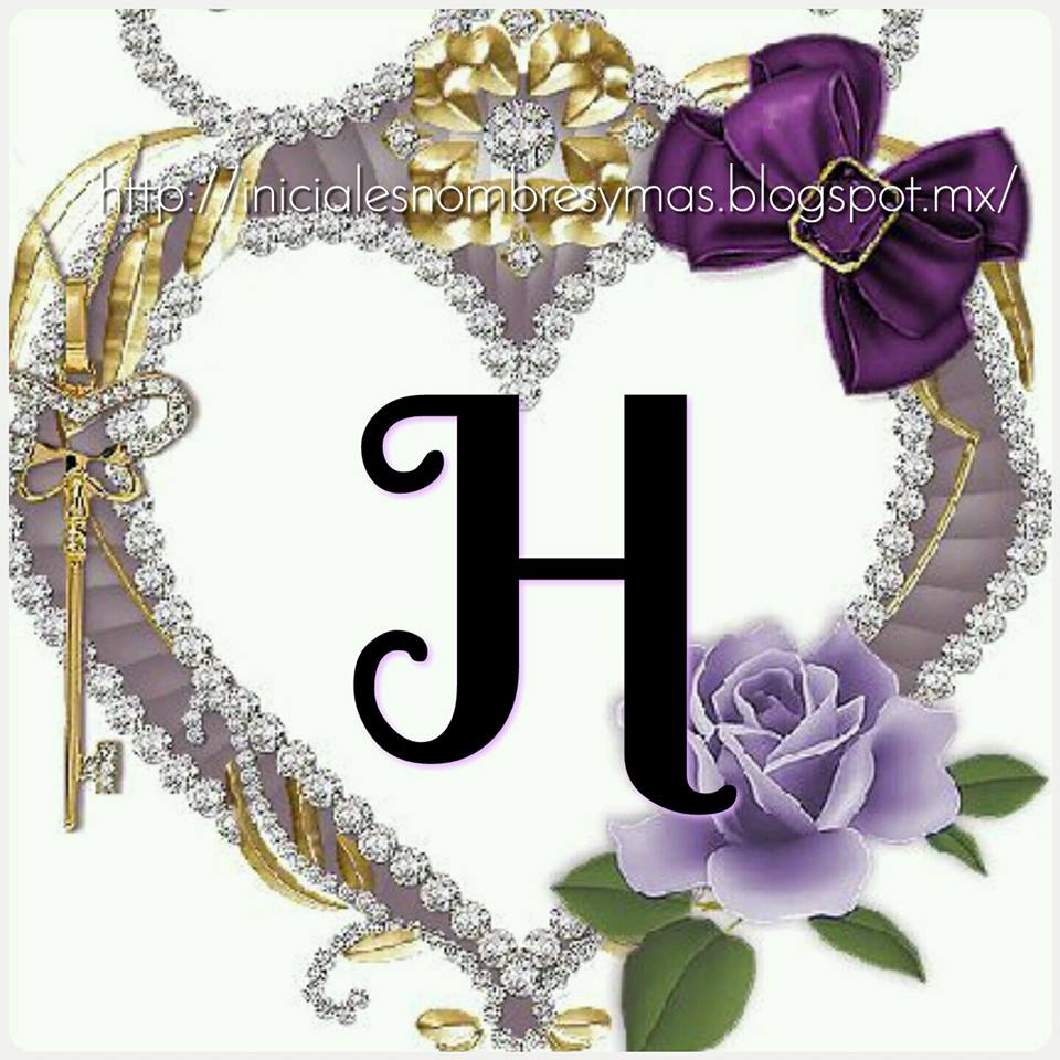 Iniciales Nombres y Más: Iniciales en bello corazón brillante A a la J