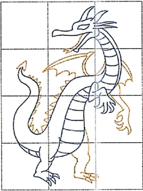 How To Draw A Dragon Monster Picture Cartoon For Kids Art Lessons ...