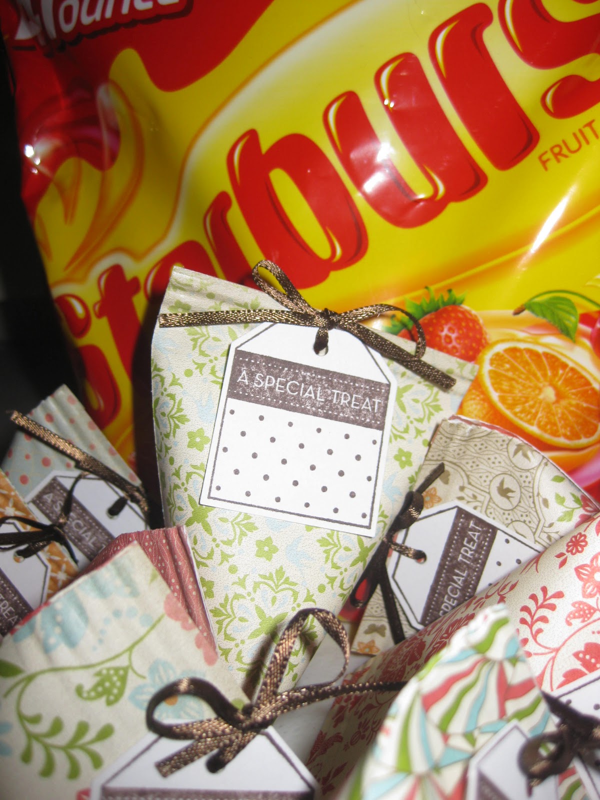 Stamped by C: Sour Cream Containers Treat Boxes