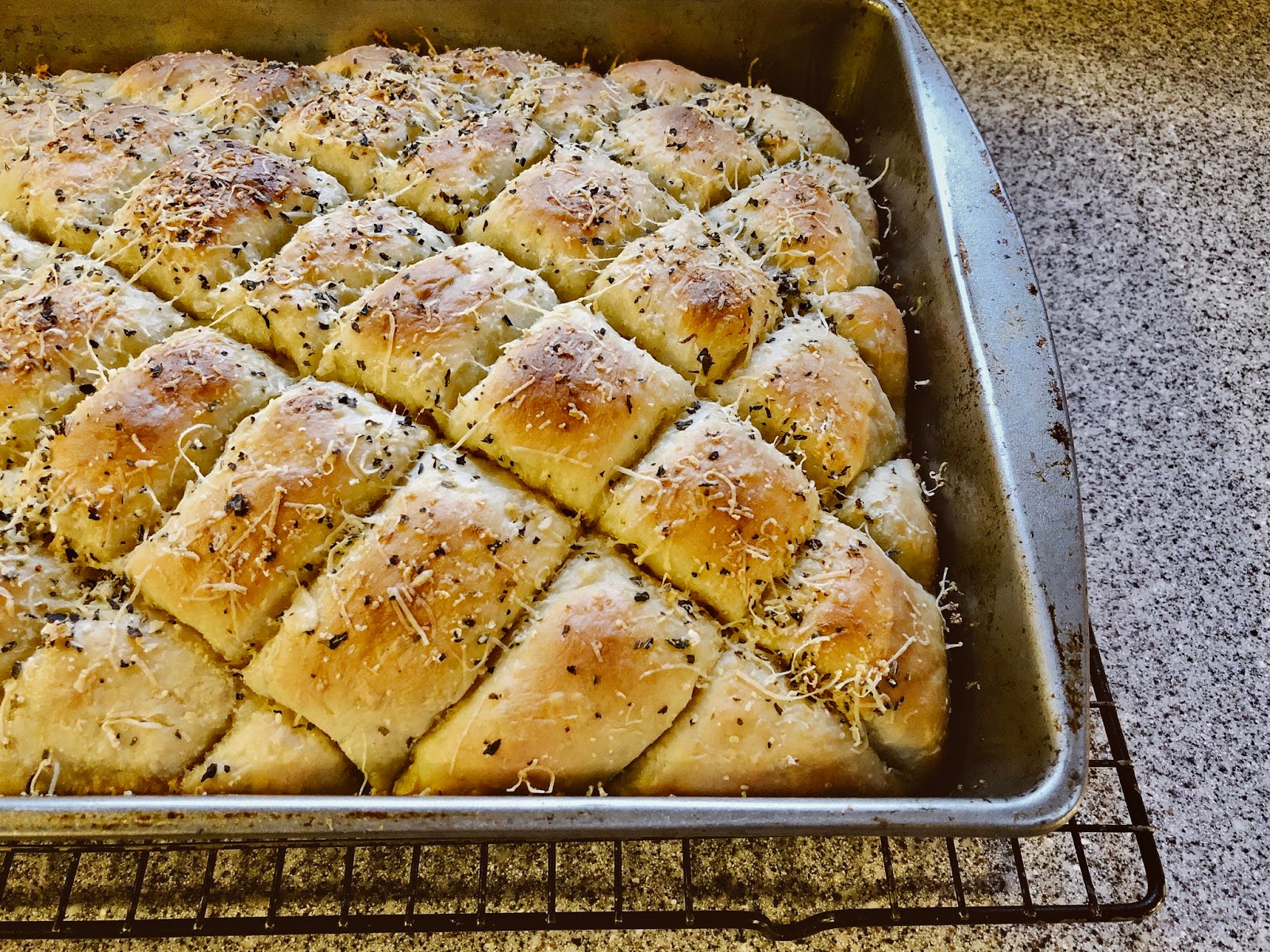 Husband Tested Recipes From Alice's Kitchen: Herbed Oatmeal Pan Bread