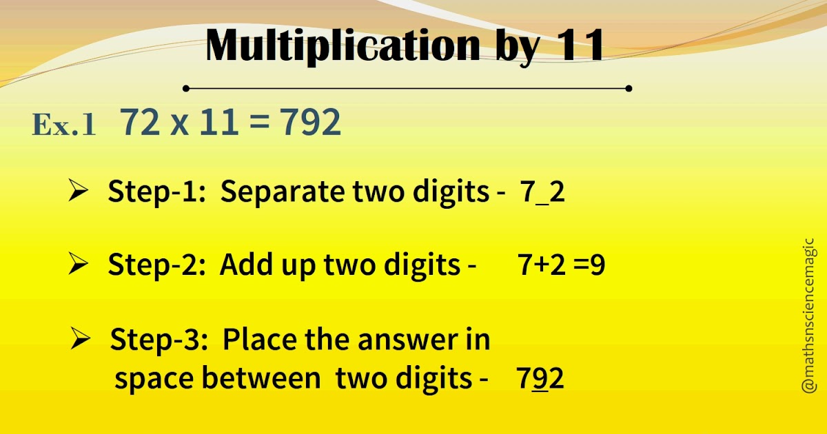 Maths Shortcut Trick: Easy multiplication with 11