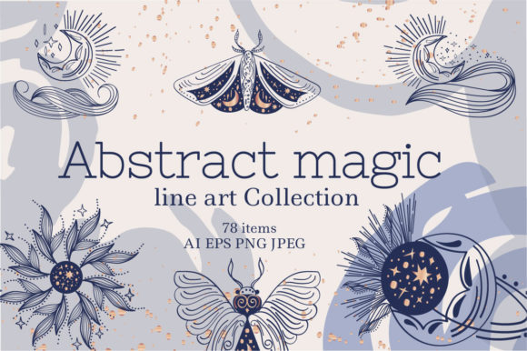 Abstract Magic Line Art Collection