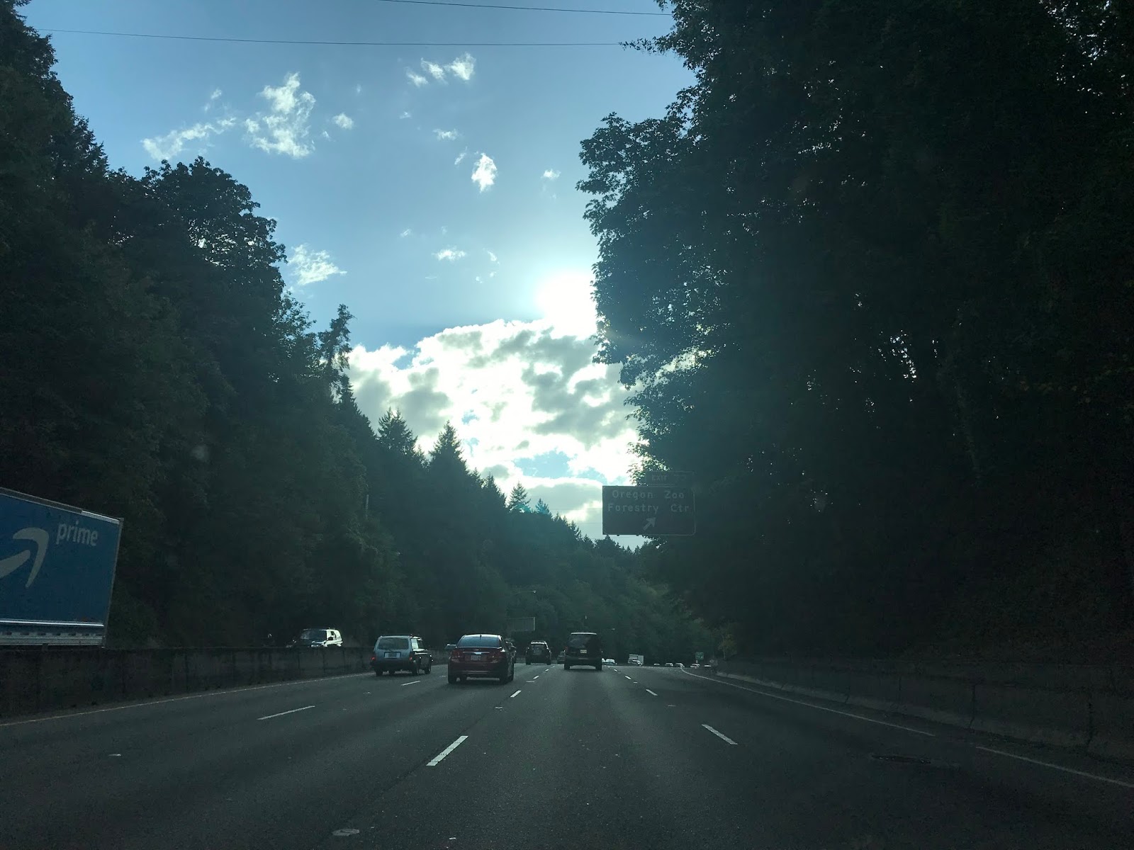 US Route 26 on the Sunset Highway from downtown Portland to US 101