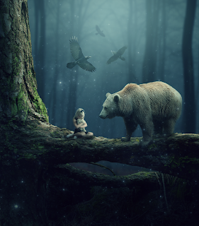 Girl And The Bear Photo Manipulation | Photoshop Tutorial