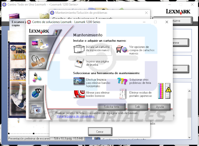 Driver Impresora Lexmark Serie 1200 Windows XP, 7, 8, 10 - 32/64 - ES/EN.