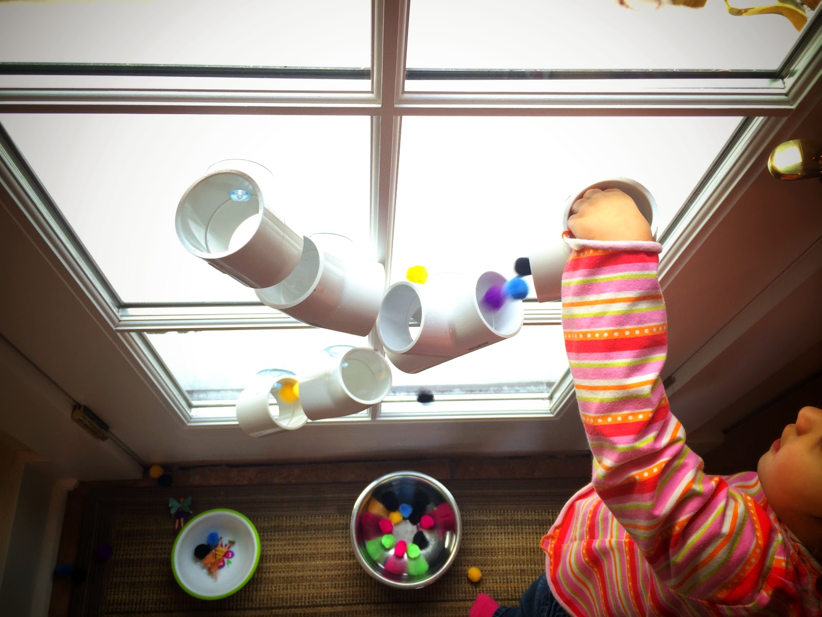 Our Beautifully Messy House : PVC Pipe Ball Drop / Water Run