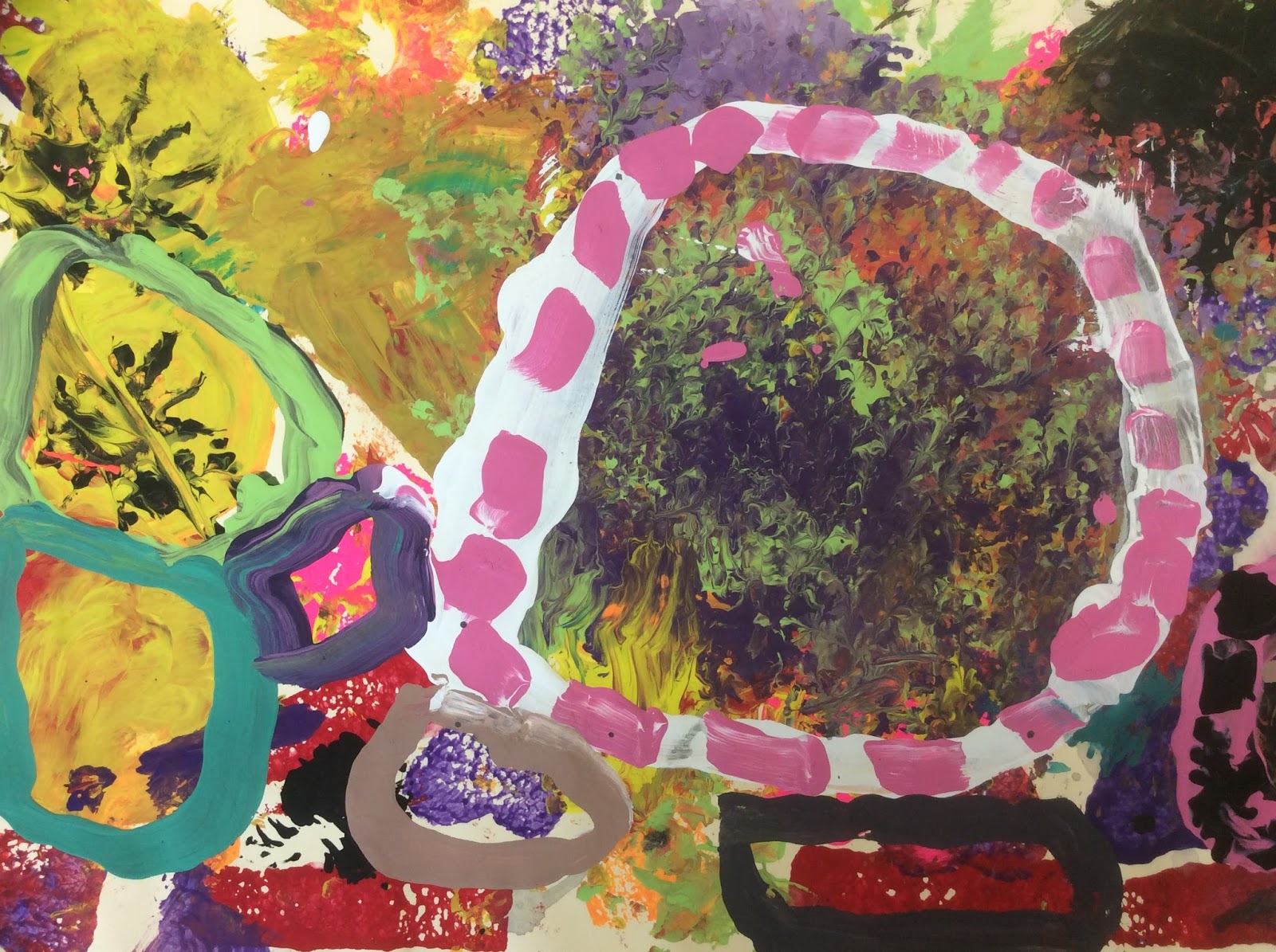 Art with Mrs. Elliott : Abstract Paintings in Kindergarten