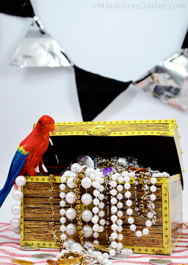 Party Ideas by Mardi Gras Outlet: Pirate Treasure Chest Centerpiece