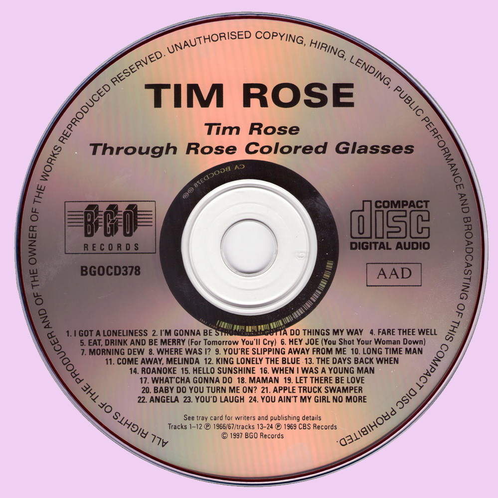 Rockasteria: Tim Rose - Tim Rose / Through Rose Coloured Glasses (1967/ ...