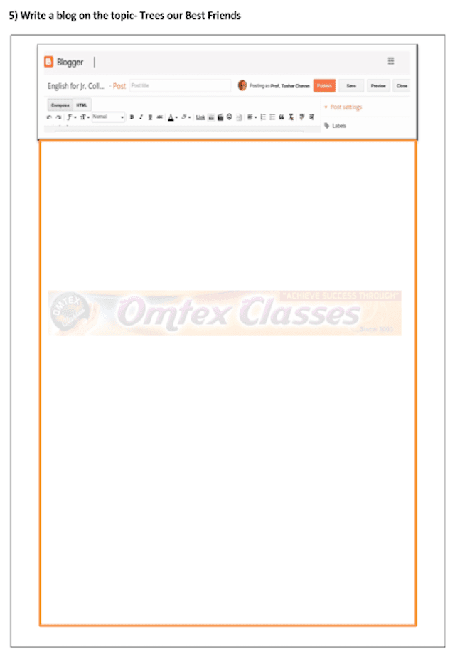 OMTEX CLASSES: Blog Writing and E Mail Writing Examples