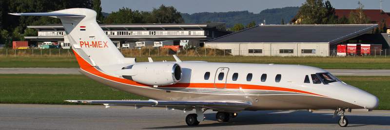 The Citation VI (6) is a Midsize jet that can hold up to 8 comfortably.