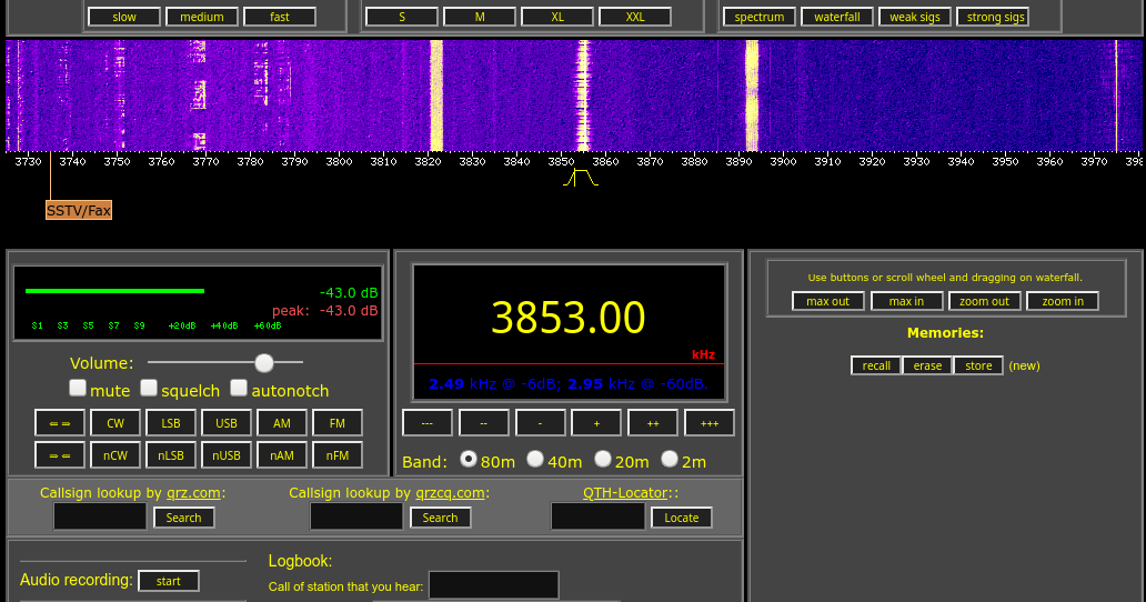 on4aol: FLdigi en Websdr