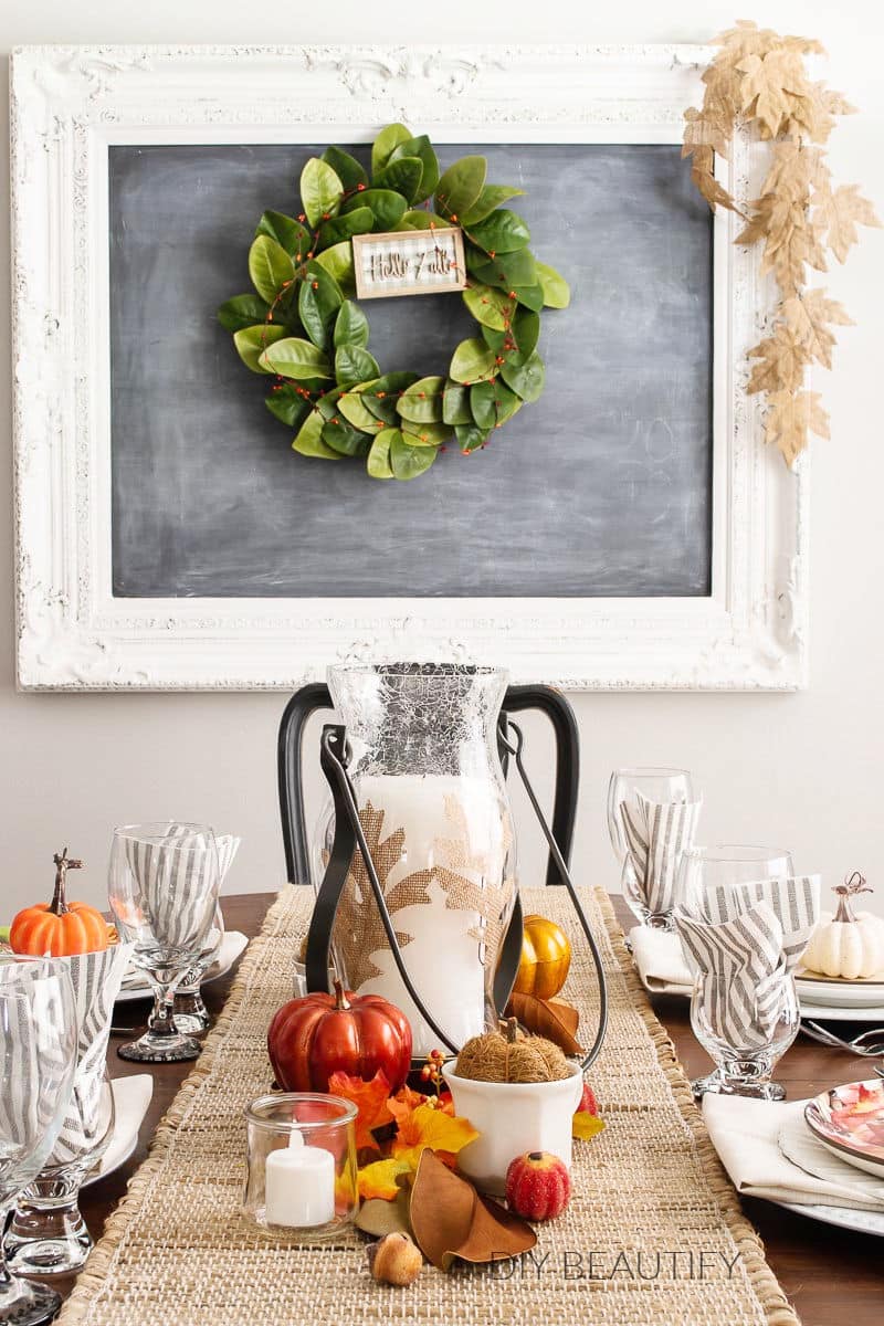 Simple Fall Tablescape Decorating Ideas - DIY Beautify - Creating ...