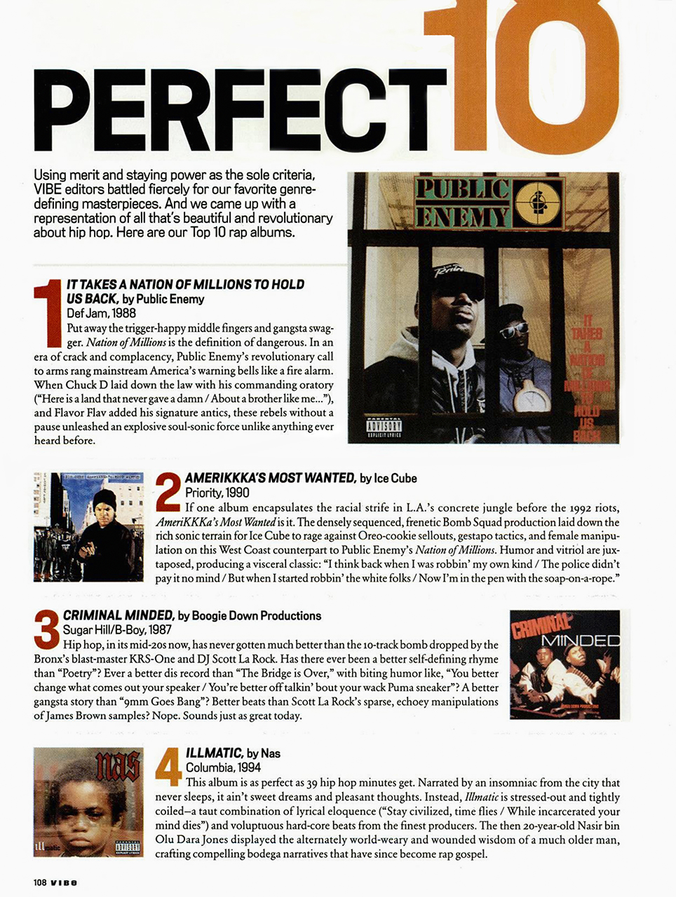 Hip-Hop Nostalgia: The Perfect 10 (Vibe Magazine, June 2002)