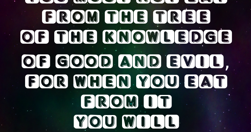 Genesis 2:17 Adam and Eve - 1 million free pictures