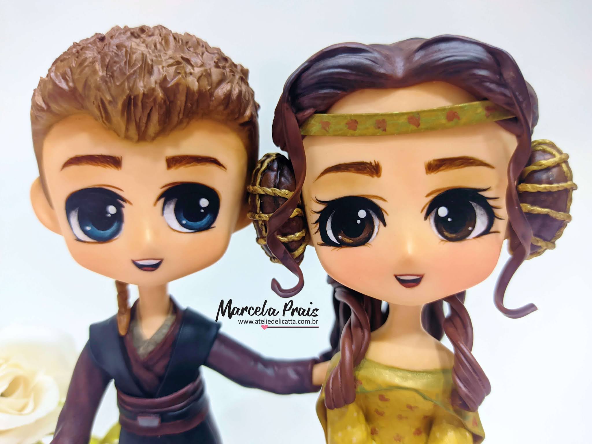 Casal chibi star wars - Anakin e Padmé
