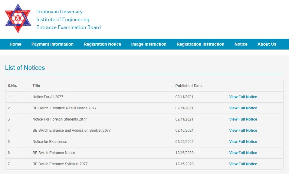 IOE Update: Result of IOE Entrance Exam 2077 Published. Click here to ...