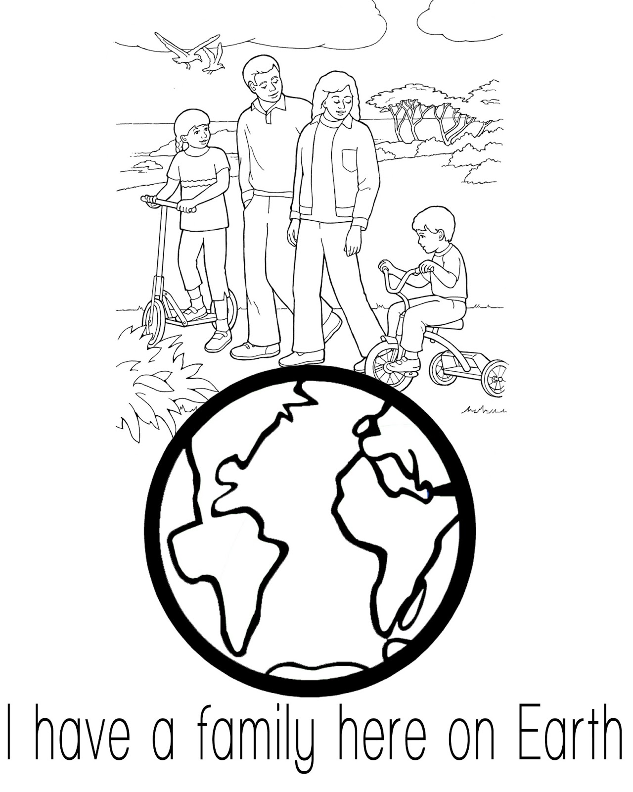 Families Can Be Together Forever Coloring Page Coloring Pages