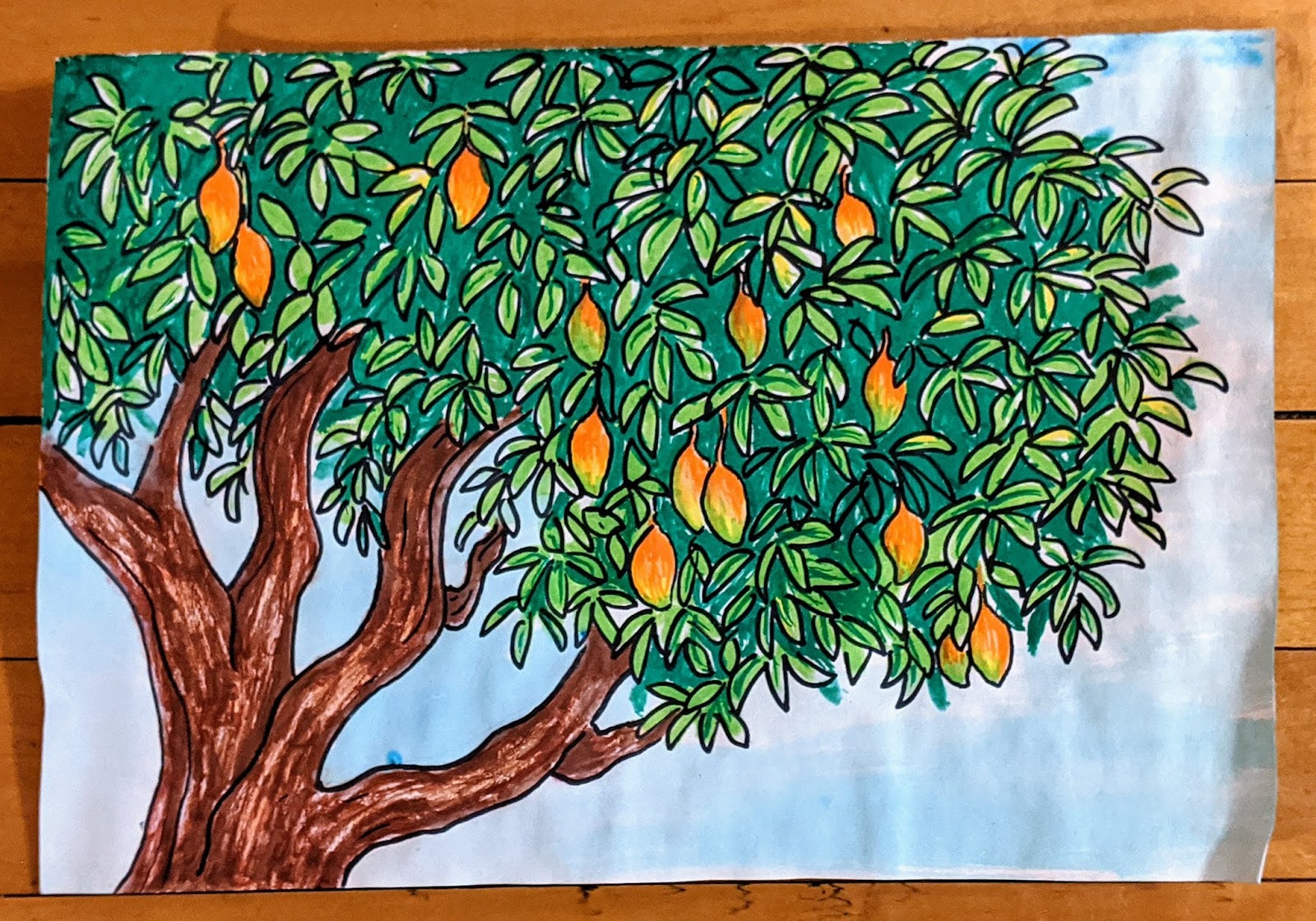 Drawing Of Mango Tree
