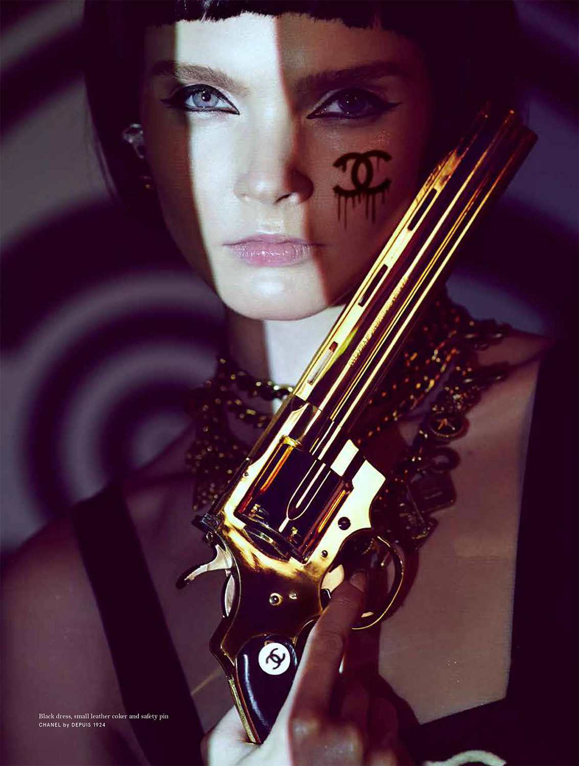 Chanel Temporary Tattoos Beauty Editorial Shoot with model Enly Tammela ...