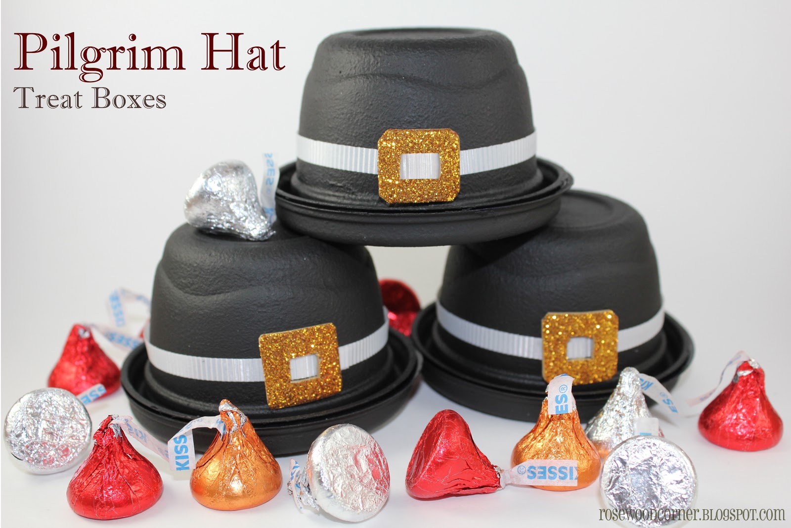 Rosewood Corner: {Thanksgiving Fun} Pilgrim Hat Treat Boxes
