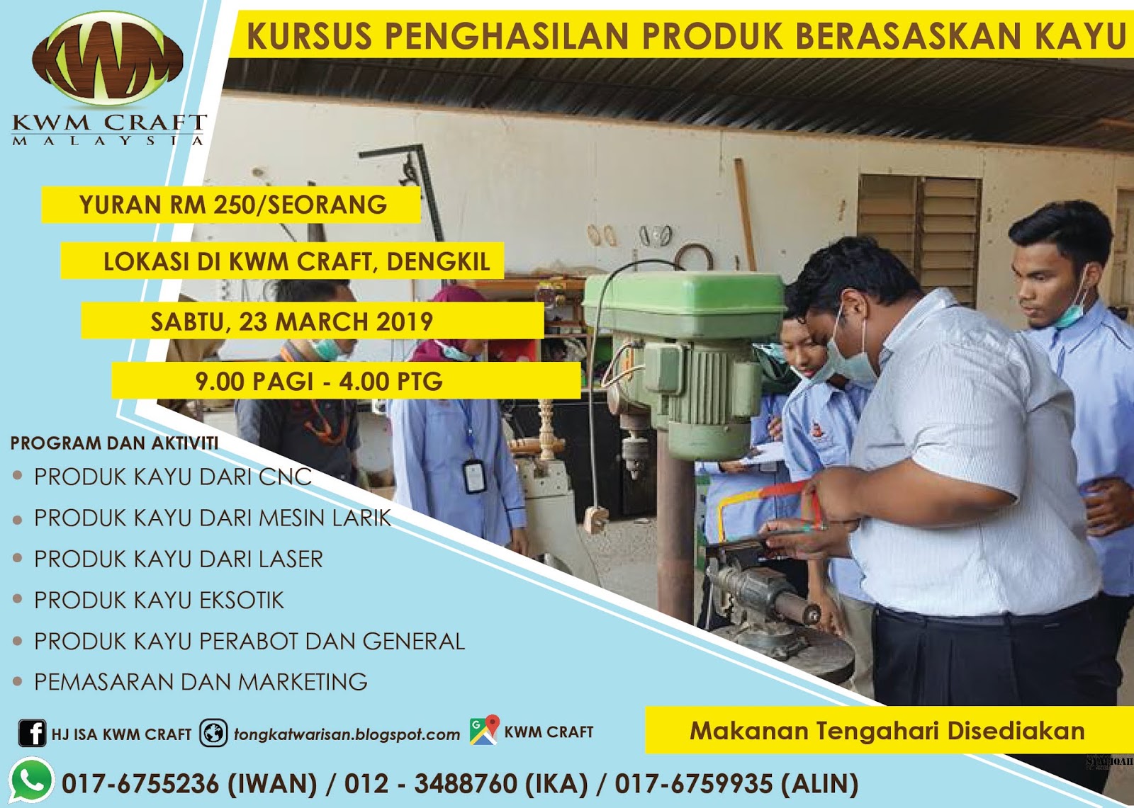 Kursus Penghasilan Produk Berasaskan Kayu