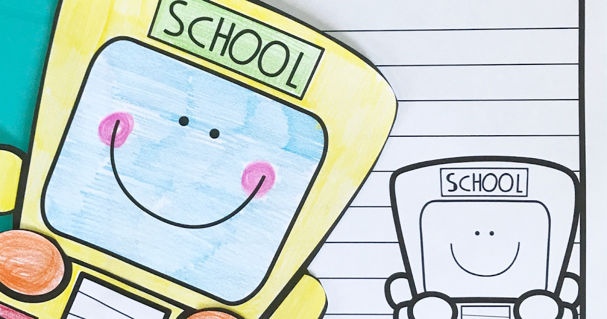 School Bus One Page Paper Craft Freebie | From the Pond