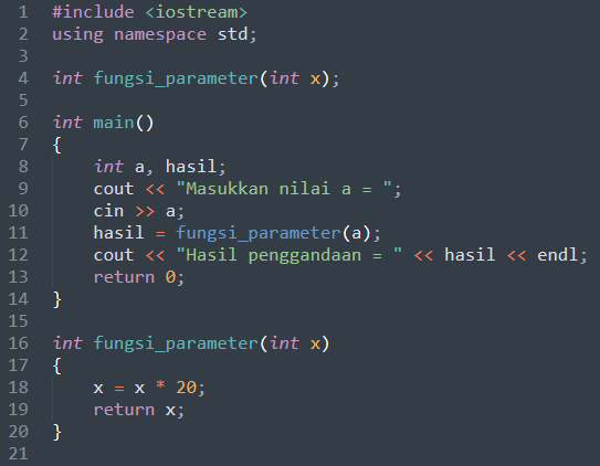 Fungsi dalam Bahasa C++