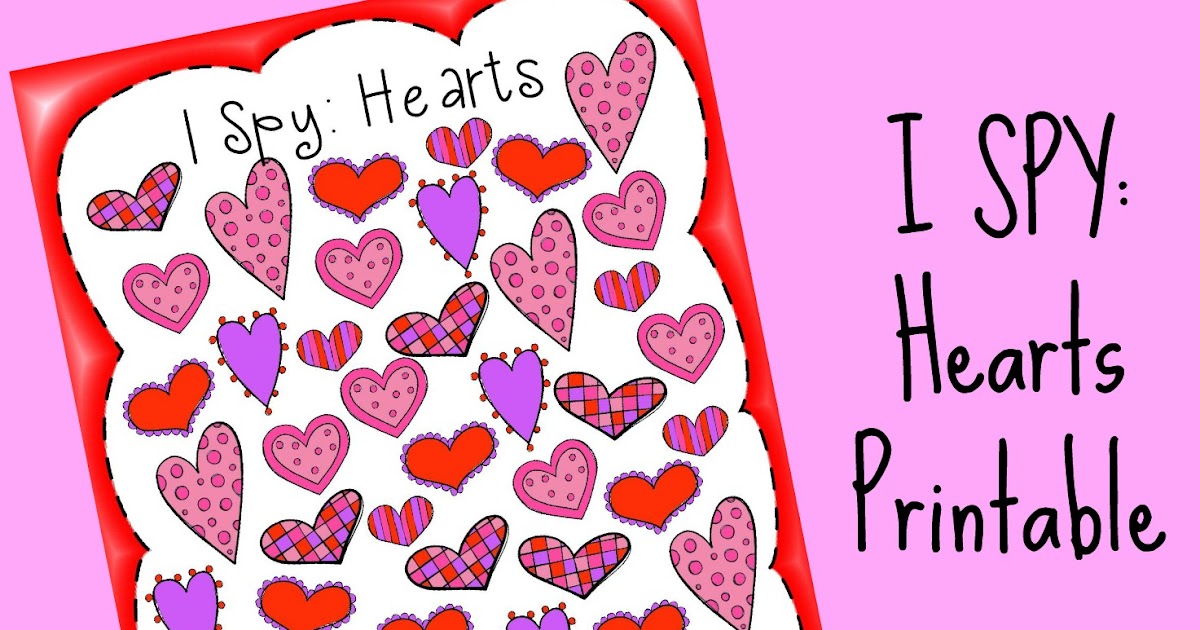 I SPY Hearts Valentine's Day Printable | School Time Snippets