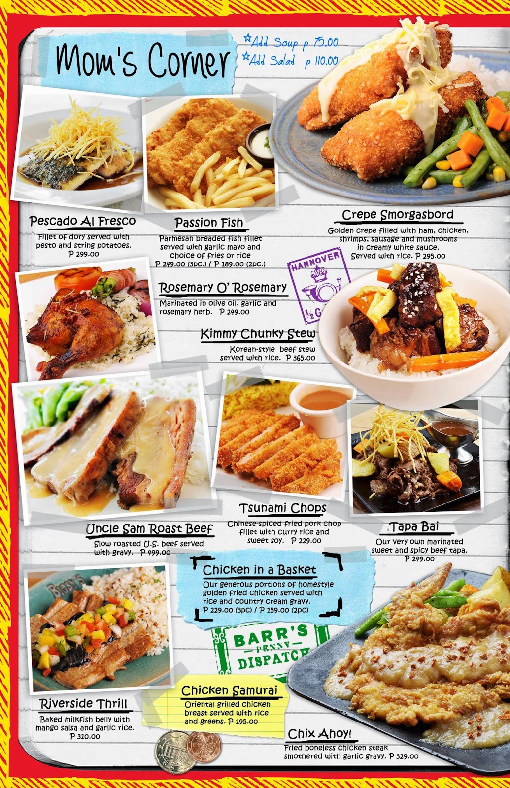 Bigby's New Menu - keepsakes ♥