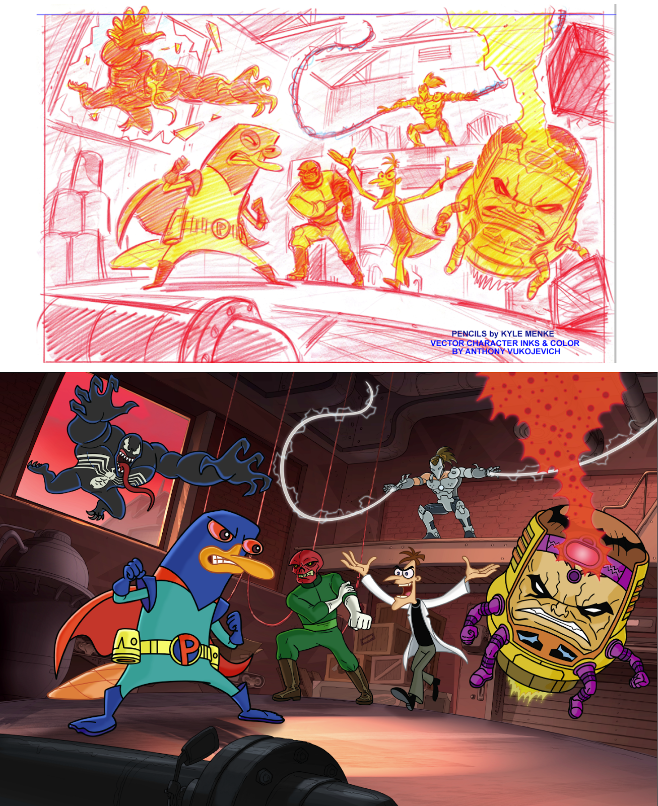 Anthony Vukojevich: Perry the Platypus Mission Marvel Publicity Art