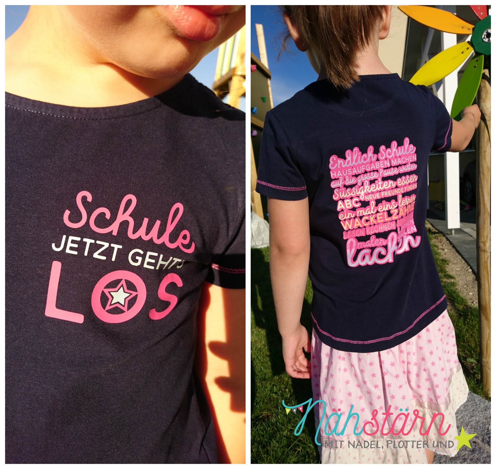 Nähstärn-mit Nadel, Plotter und Stern : schule here I come