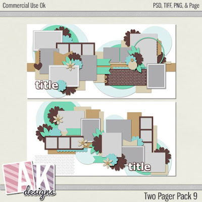 AK Designs: Two Pager Pack 9 & Freebie!