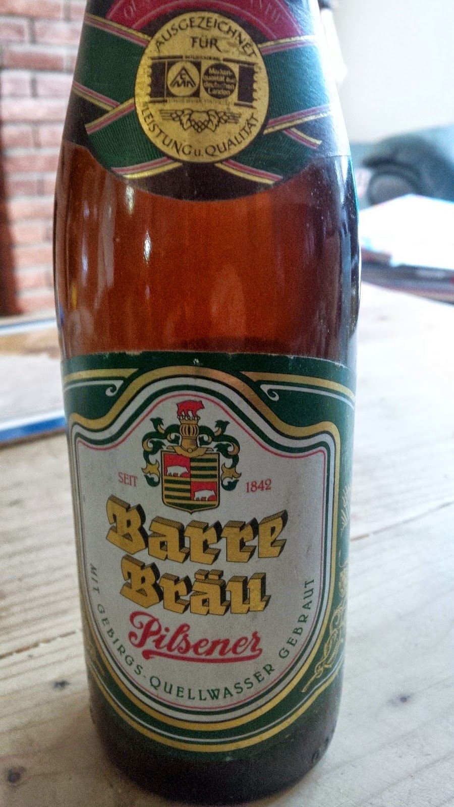 Vintage Beers: Barre Brau Pilsener (1992)