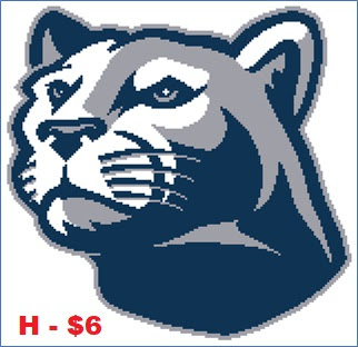 EASY PATTERNS: Penn State University PSU Nittany Lions cross-stitch pattern