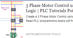 PLC SCADA ACADEMY: 3 Phase Motor Control using PLC Ladder Logic