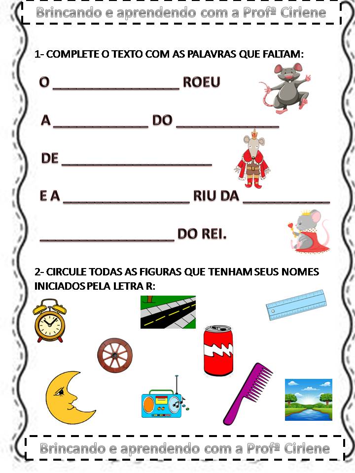 Aprendendo Com a Prof.Cirlene: SEQUÊNCIA DE ATIVIDADE : TRAVA-LÍNGUA ...