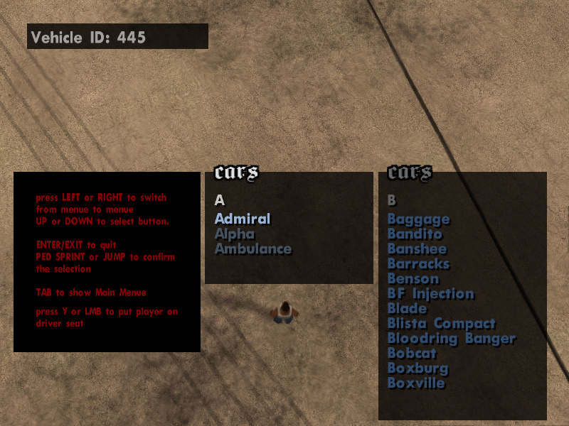 Car Spawner + Cheat Menu for GTA San Andreas 100% Working on All PC ...