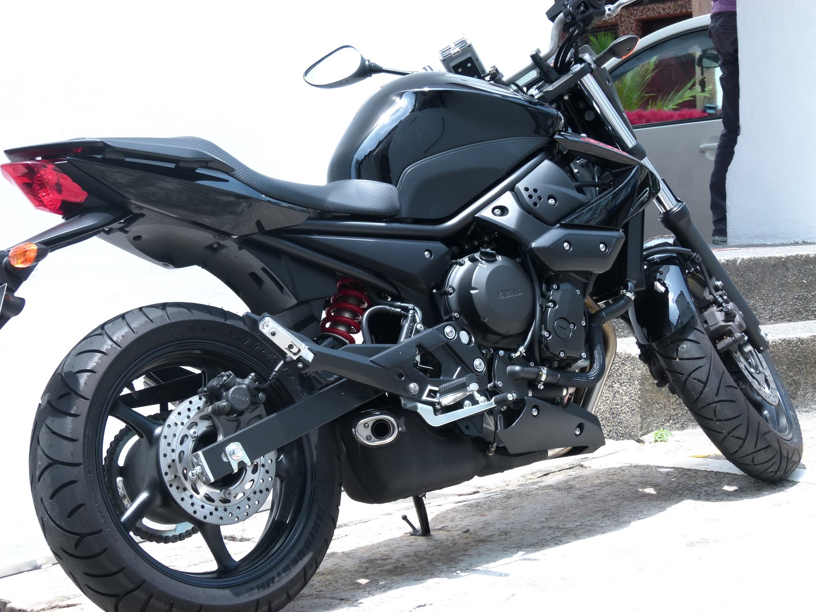 Side view oa a black big bike free picture for commercial use