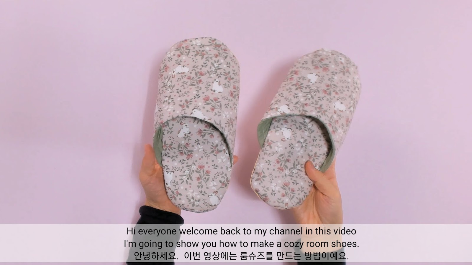 Cozy room shoes free patterns download YouTube channel HappyDandongTV