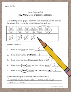Mrs. Navarre’s Teaching Blog: Using Data to Tell How Many More or Less