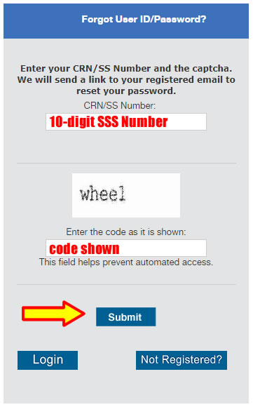How to Change/Reset SSS Account Password